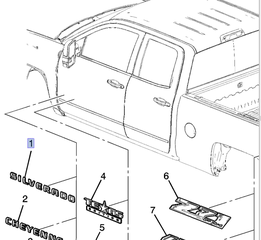 15129652 - "SILVERADO" Emblem 2007-2019 GM | GMPartsNow