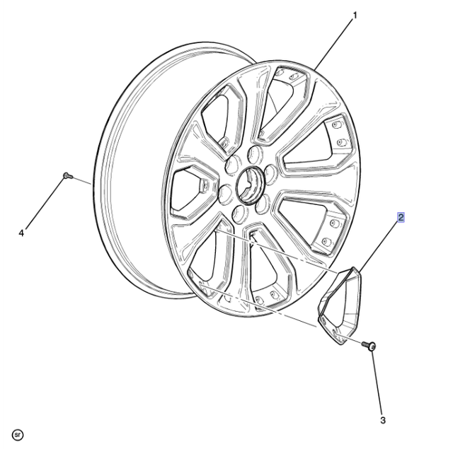20982803 - Service Component, Wheel Spoke Trim Insert 2015-2019 GM ...