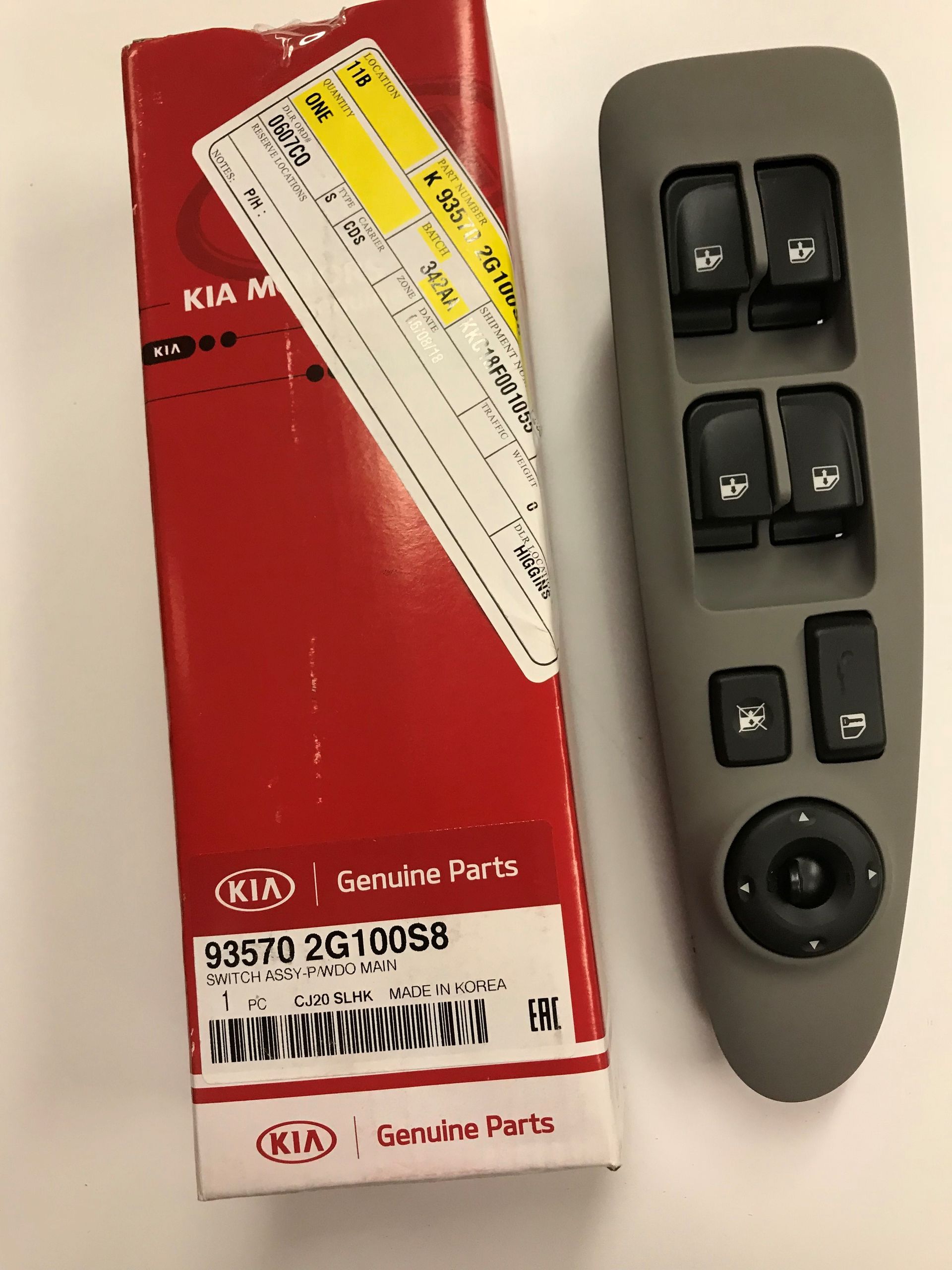 93570-2G100S8 - Window Switch 2006-2008 Kia Optima | Kia.Parts Store