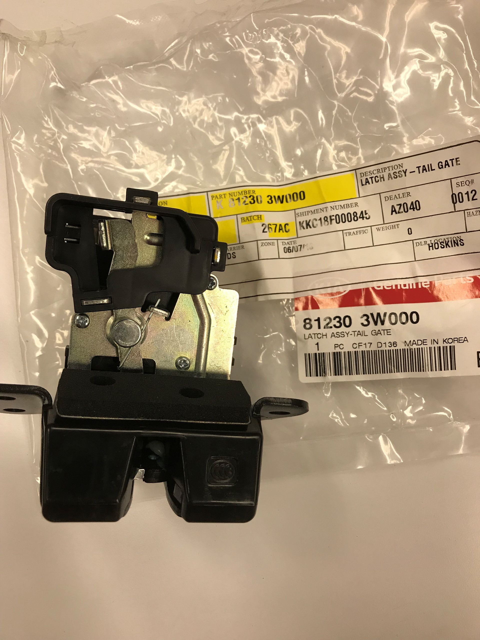 81230-3W000 - Latch Assembly 2011-2016 Kia Sportage | Kia.Parts Store