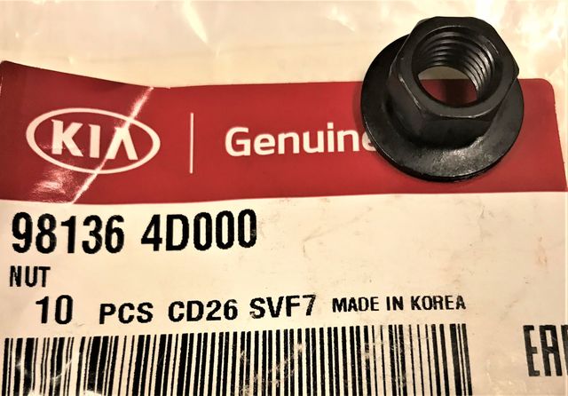 98136-4D000 - Wiper Arm Nut 2010-2025 Kia | Kia.Parts Store
