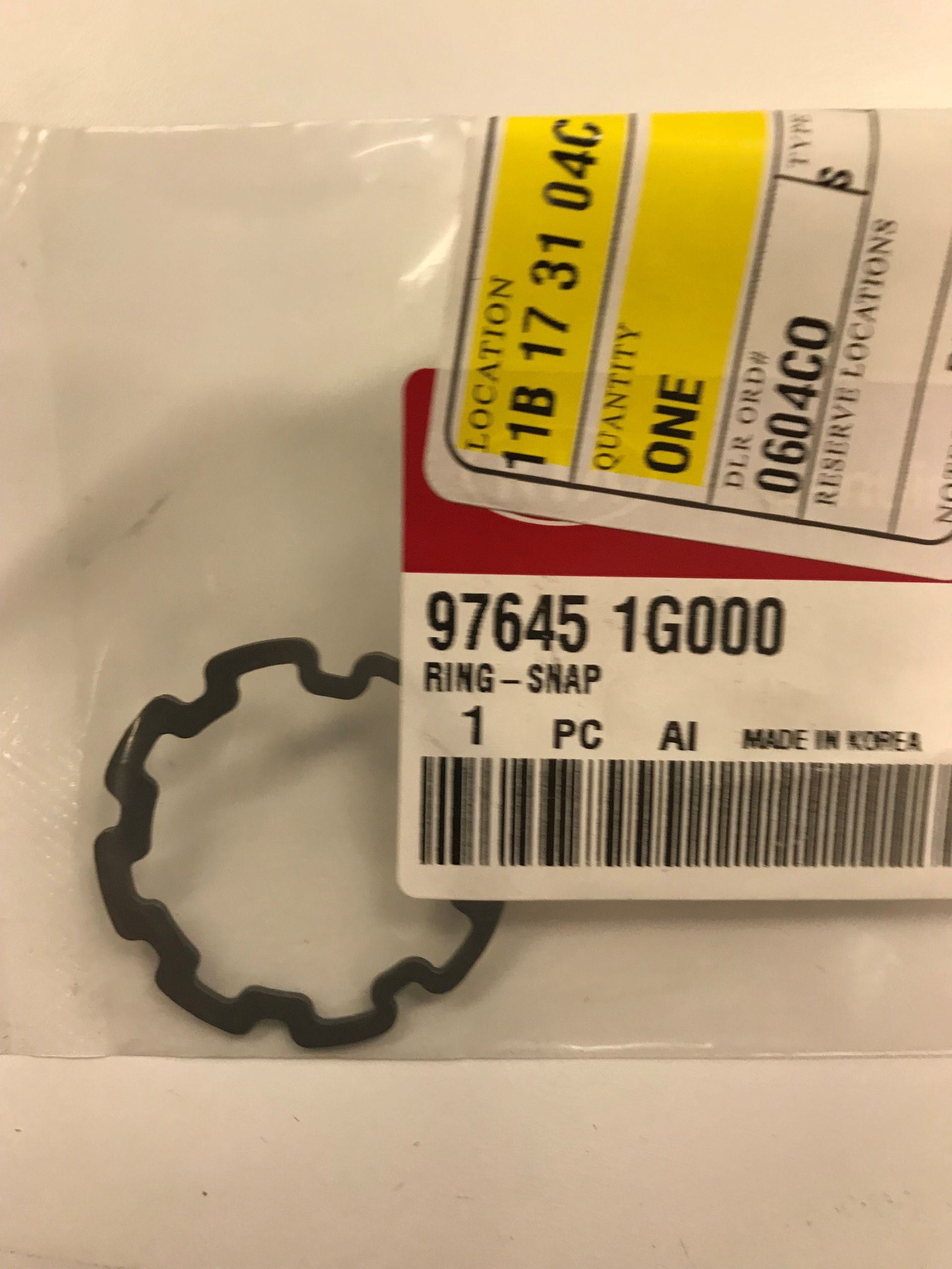 97645-1G000 - Pulley Snap Ring 2007-2023 Kia | Kia.Parts Store
