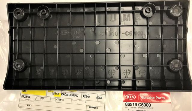 86519-C6000 - License Bracket 2016-2018 Kia Sorento | Kia.Parts Store