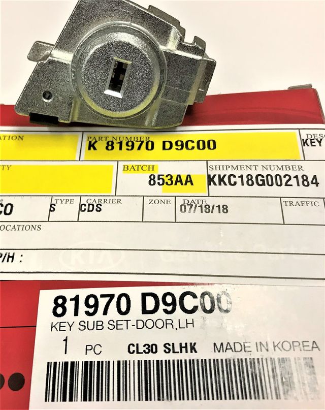 81970-2TA00 - Door Lock Cylinder 2011-2018 Optima | Store