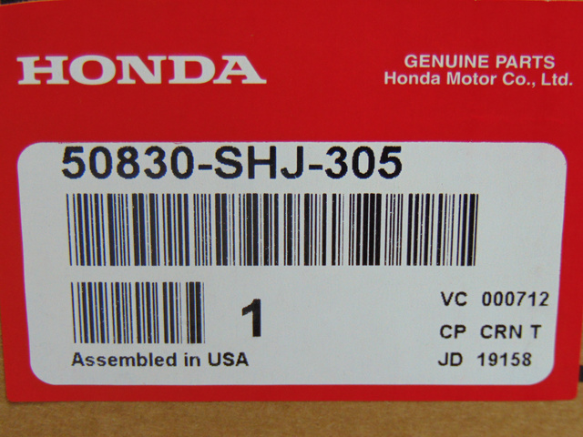 50830-SHJ-305 - Rubber Assembly Front Engine Mounting - 2005-2007 Honda ...