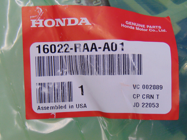 16022-RAA-A01 - 2003-2006 Honda - Valve Set Rotary Air Control ...