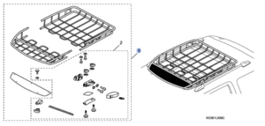 2022-2025 Honda Roof Basket Civic Pilot Odyssey HR-V CR-V | Genuine ...