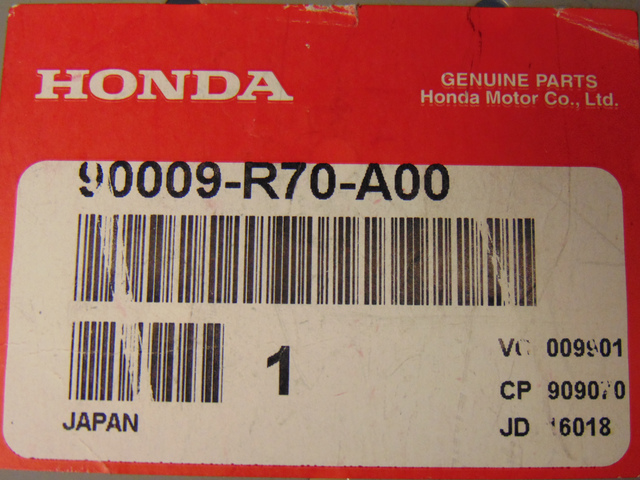 90009-R70-A00 - Bolt Plug (14MM) - 1996-2021 Honda | Genuine Honda Parts