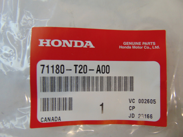 71180-T20-A00 - 2022-2024 Honda Civic - License Bracket | Genuine Honda ...
