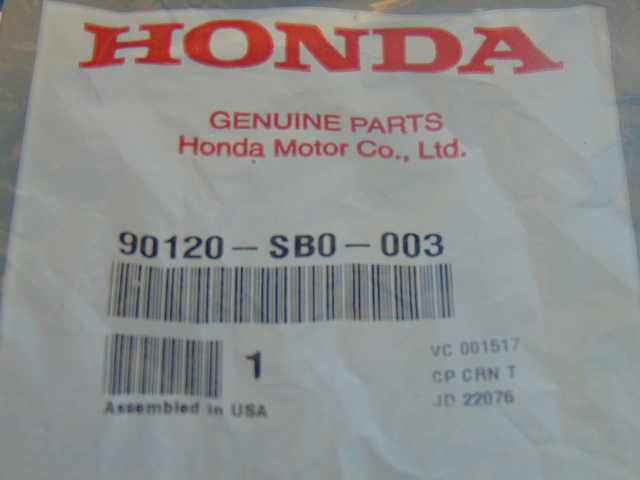 90120-SB0-003 - Bolt Shock Absorber Lock (10X42) - 1988-2001 Honda ...
