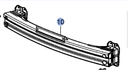 71530-TBA-A11 - Beam Rear Bumper - Genuine Honda Parts