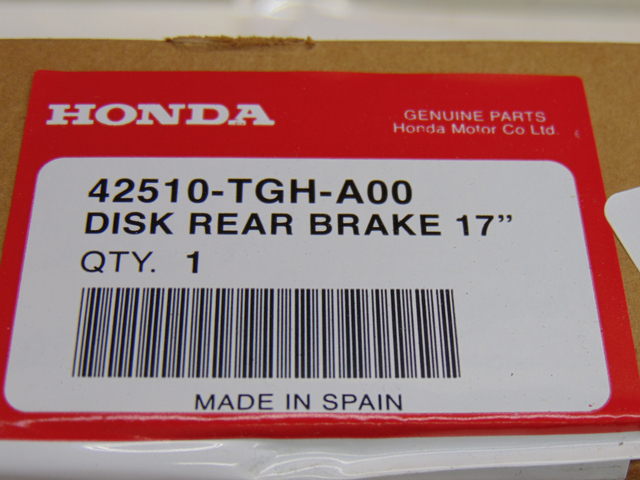 42510-TGH-A00 - 2017-2024 Honda Civic - Disk Rear Brake | Genuine Honda ...
