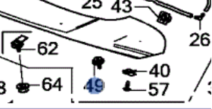 91513-T6A-003 - Clip, Tailgate Spoiler - 2015-2020 Honda | Genuine Honda Parts