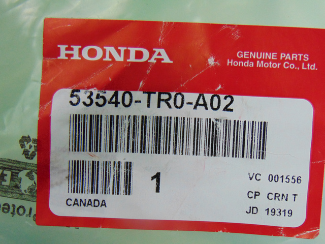 53540-TR0-A02 - 2012-2015 Honda Civic - End R Tie Rod | Genuine Honda Parts