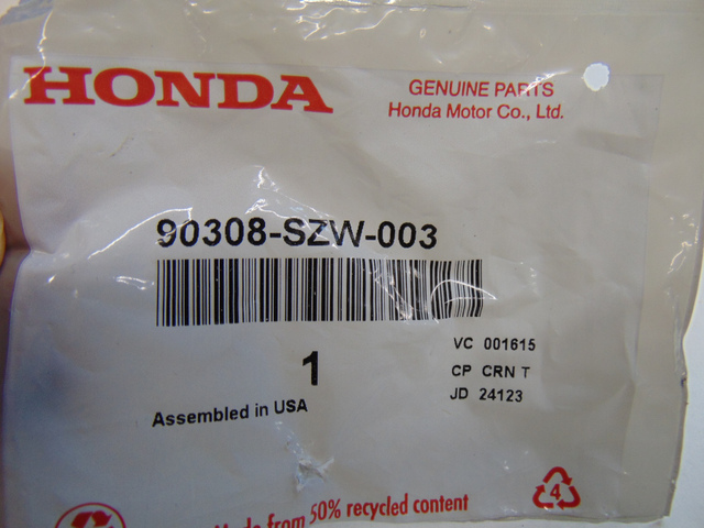 90308-SZW-003 - 2012-2025 Honda - Nut Garnish (5MM) | Genuine Honda Parts
