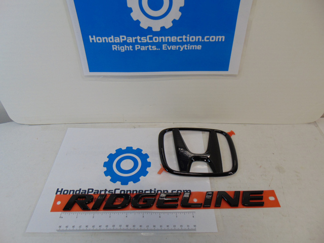 2019-2023 Honda Ridgeline Rear Exterior H Mark Emblem Kit Gloss Black ...