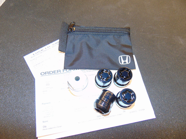 2019-2025 Honda Wheel Locks Set Black Pilot Passport Ridgeline Civic ...