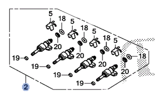 16010-6B2-305 - Injector Set, Fuel | Honda Parts Guys