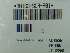 90163-SDA-A01 - Bolt Flange (10X35) - 2011-2020 Honda | Genuine Honda Parts