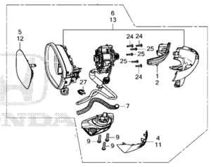 76258-T20-A32 - 2024 Honda Civic - Mirror Assembly | Honda Parts Cheap