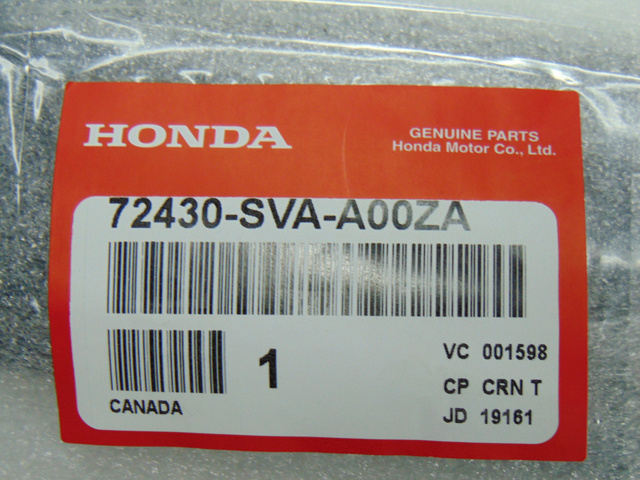 72430-SVA-A00ZA - Garnish, R Front Door Sash *NH70* (Flat Black) - 2006 ...