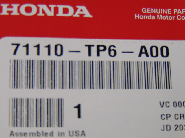 71110-TP6-A00 - Lower Grille | Genuine Honda Parts
