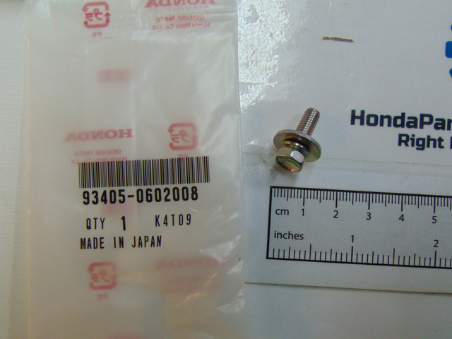 93405-06020-08 - Bolt-Washer (6X20) - 2003-2020 Honda | Genuine Honda Parts