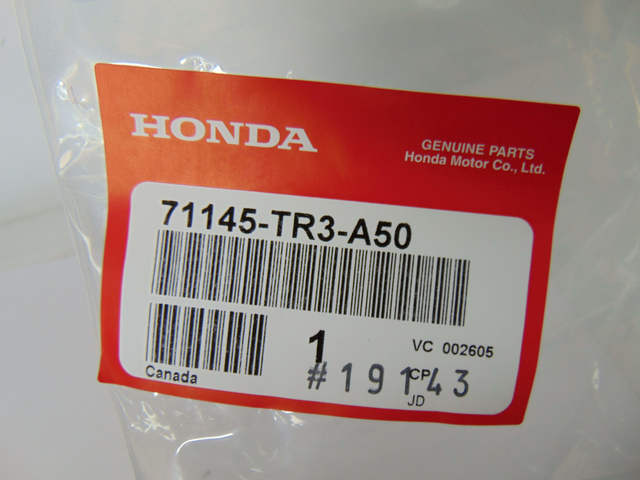 71145-TR3-A50 - Base Front License Plate - 2013-2015 Honda Civic ...