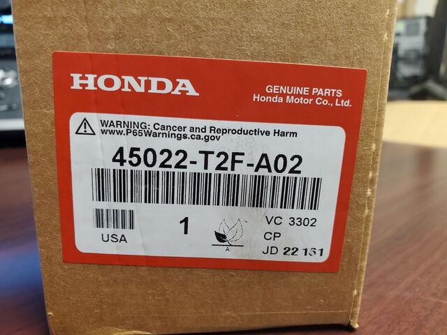 45022-T2F-A02 - Genuine OEM Honda Front Brake Pad Set - Honda Parts Guys