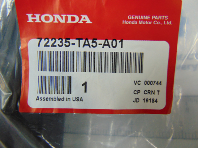 72235-TA5-A01 - Channel R Front Door Run - 2010-2012 Honda Accord ...
