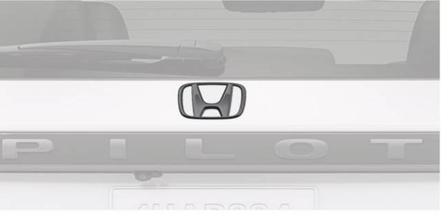 2023-2025 Honda Pilot Emblems-Rear H-Mark - Gloss Black 08F20-T90-100 ...