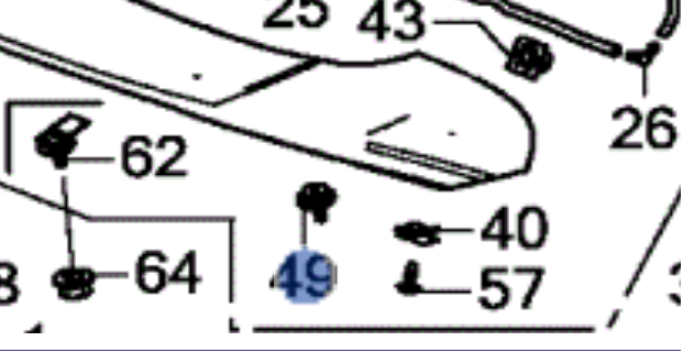 91513-T6A-003 - Clip, Tailgate Spoiler - 2015-2020 Honda | Genuine Honda Parts