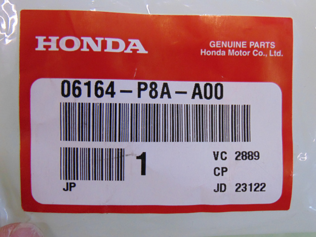 06164-P8A-A00 - Fuel Injector - 1998-2002 Honda | Genuine Honda Parts
