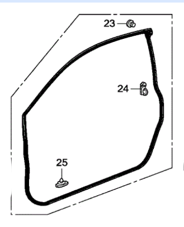 72350-TS8-A01 - 2012-2015 Honda Civic - Weatherstrip L Front Door ...