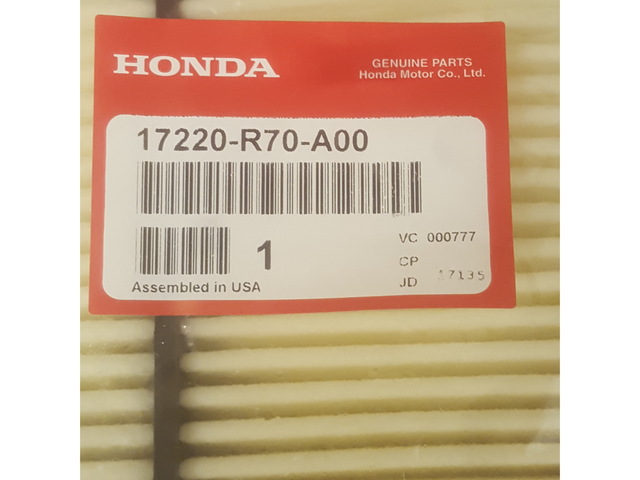 17220-R70-A00 - 2008-2015 Honda - Element Assembly Air Cleaner ...