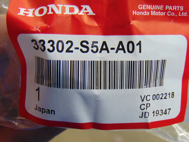 33302-S5A-A01 - 2001-2016 Honda - Socket (T20 W) | Genuine Honda Parts