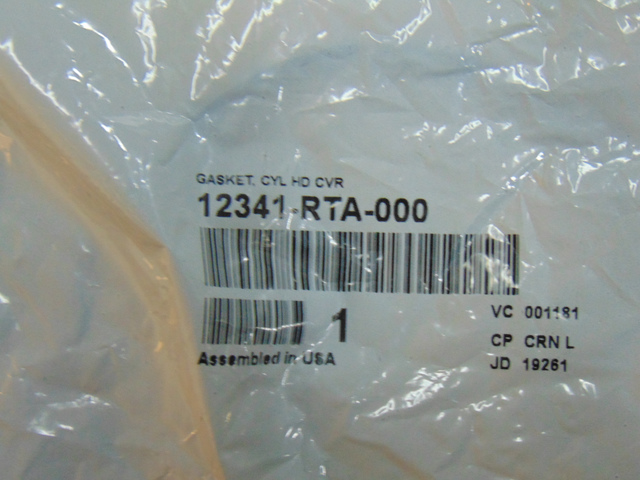 2002-2011 Honda Gasket 12341-RTA-000 | Genuine Honda Parts