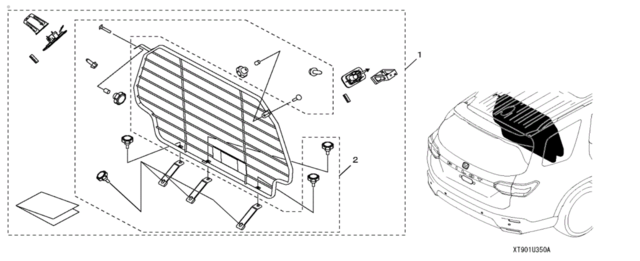 08U35-T90-100A - 2023-2025 Honda Pilot - Cargo Separation Barrier | Honda Parts Cheap