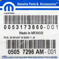 2011-2018 Mopar Steering Column Lock Housing 5057296AM | QuirkParts