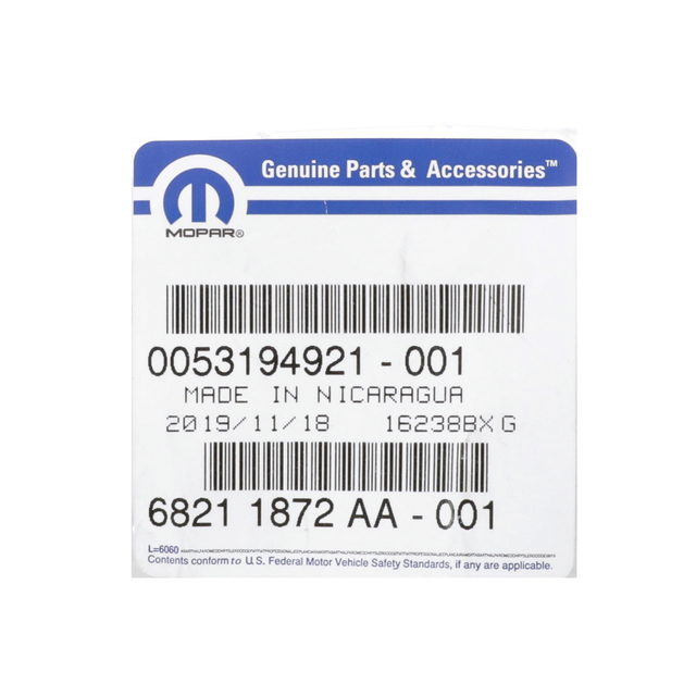 2013-2020 Mopar Sliding Door Track Wiring 68211872AA | QuirkParts