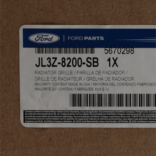 2018-2019 Ford F-150 Grille JL3Z-8200-SRPTM | QuirkParts