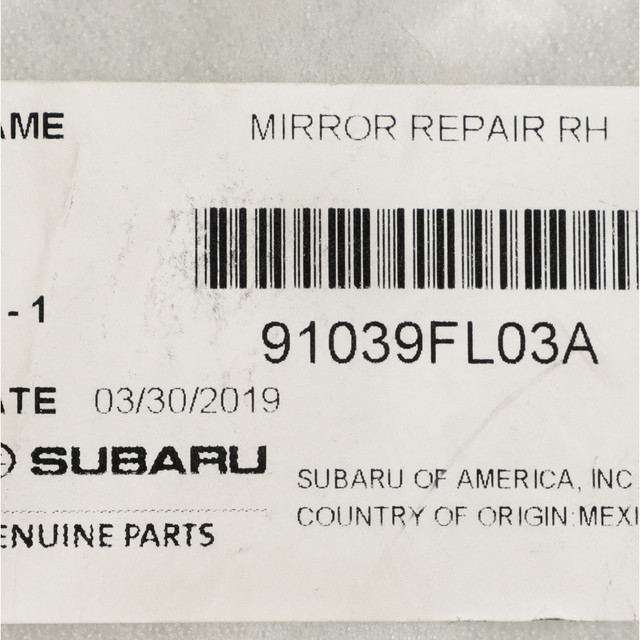 2017-2023 Subaru OEM NEW 2019-2020 Subaru Ascent Mirror Repair Glass ...
