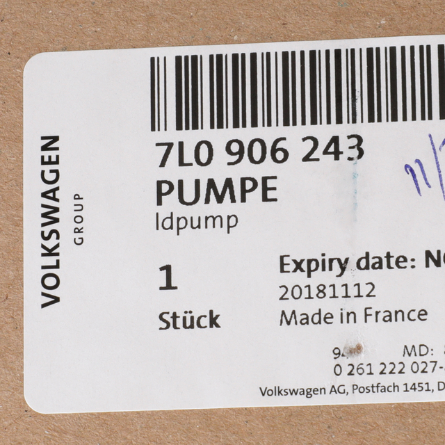 7L0-906-243-A - Evaporative Emissions System Leak Detection Pump - 2011 ...