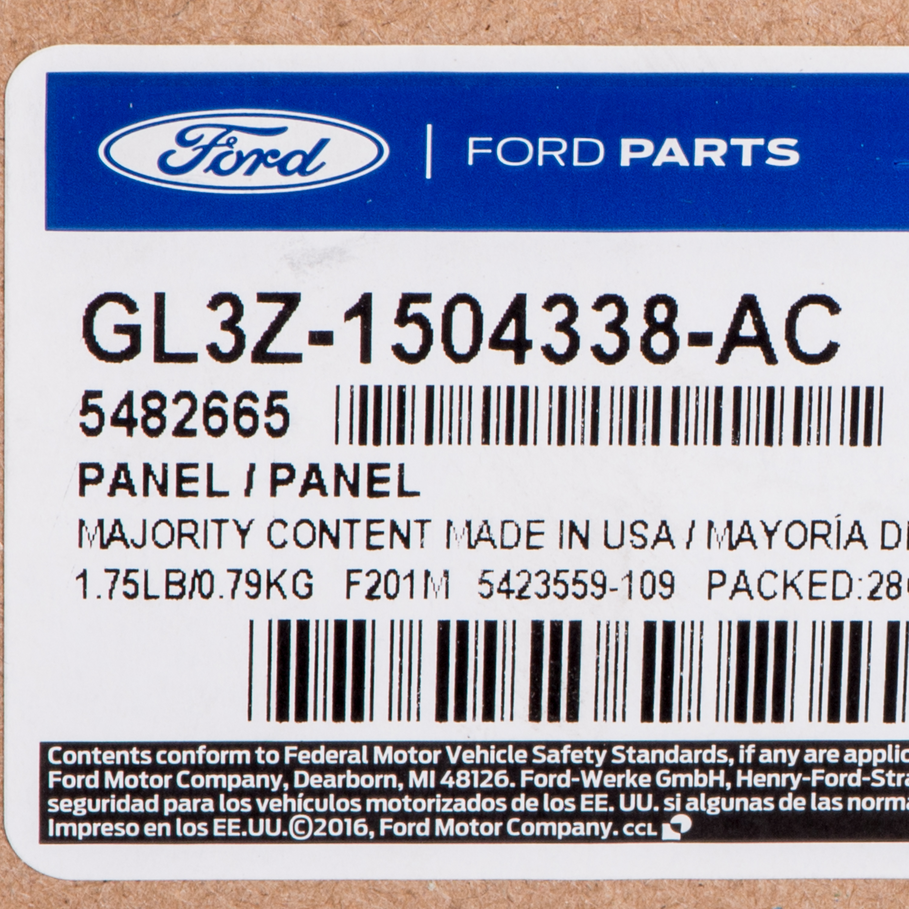 2015-2019 Ford F-150 Glove Box Storage Compartment GL3Z-1504338-AC ...