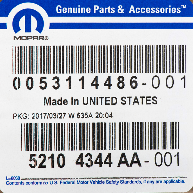2002-2025 Mopar Transmission Dust Cover 52104344AA | Mopar OEM Parts Outlet