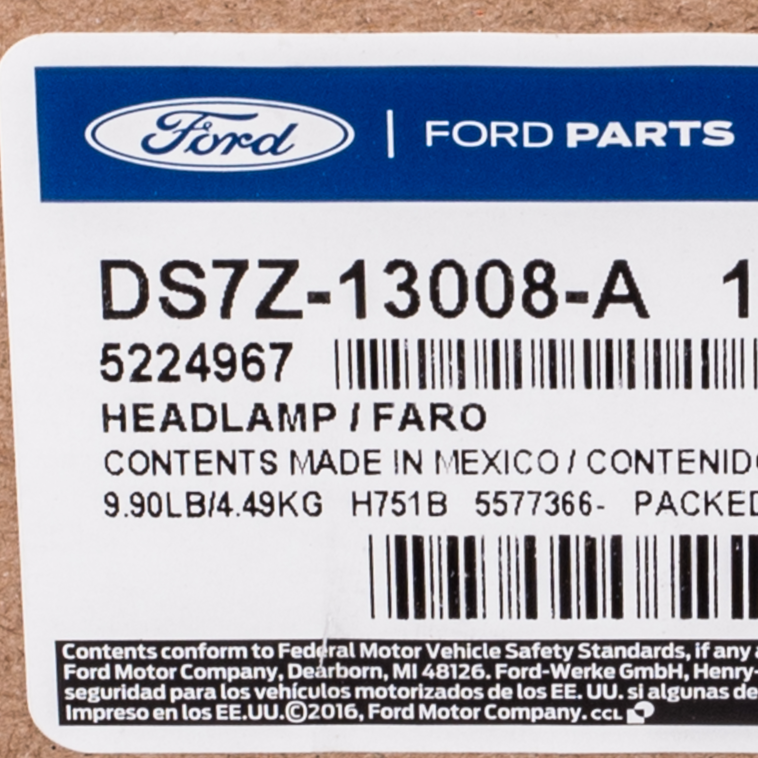 2013-2016 Ford Fusion Headlamp Assembly DS7Z-13008-A | QuirkParts