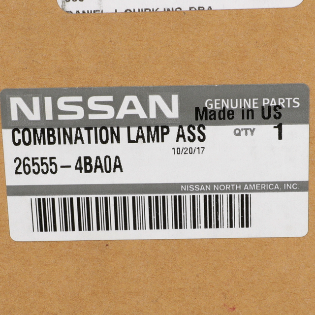 2014-2016 Nissan Rogue Tail Lamp Assembly 26555-4BA0A | QuirkParts