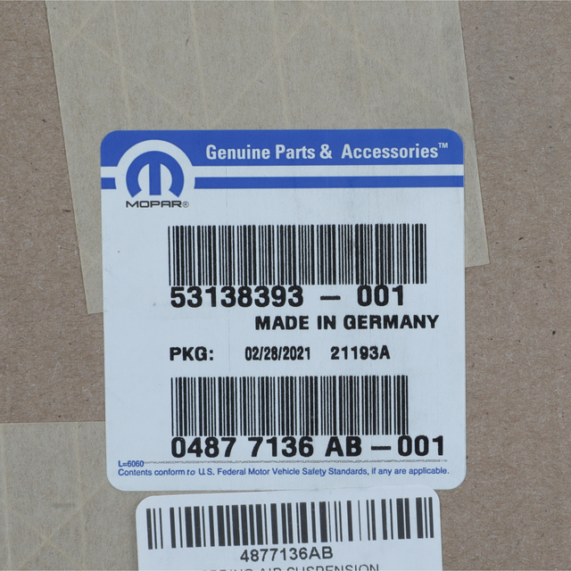 2013-2020 Ram Air Suspension Spring Assembly 4877136AB | Mopar OEM ...