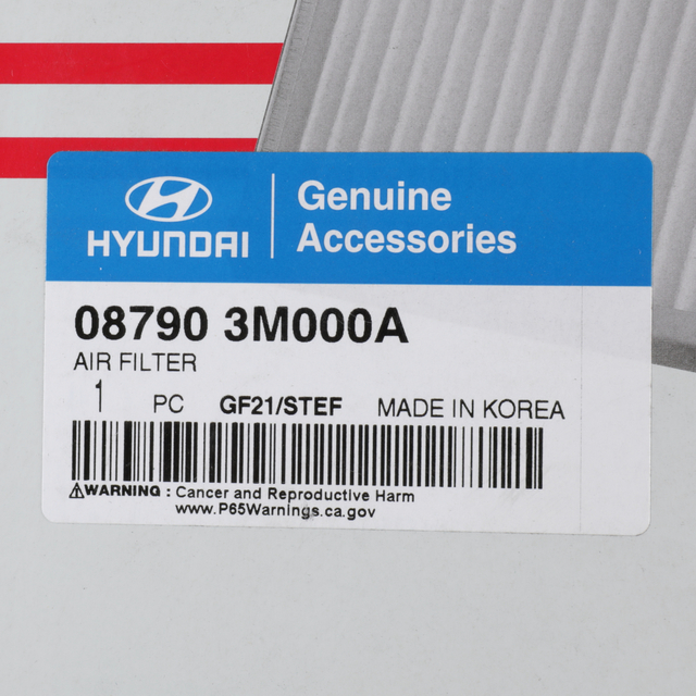 Hyundai - 08790-3M000-A - Cabin Air Filter - 2009-2020 Hyundai | OEM ...