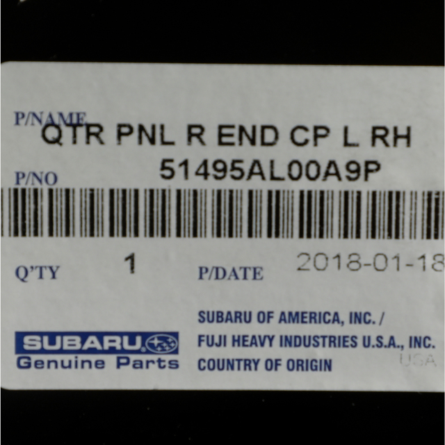 2015-2019 Subaru Outback OEM NEW 2010-19 Subaru Outback Quarter ...
